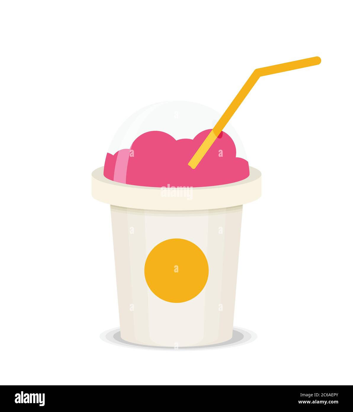 Tasty cocktail. Pink smoothie in closed cup. Flat vector Stock Vector ...