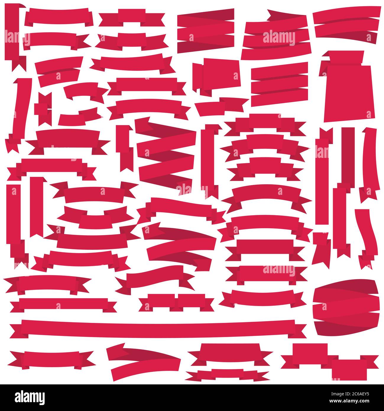 Vector pink Ribbons Set Stock Vector Image & Art - Alamy