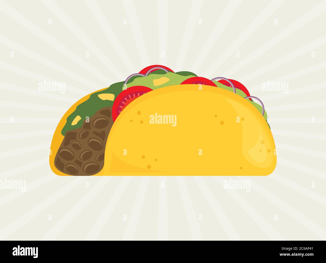 Taco vector illustration in flat style Stock Vector Image & Art - Alamy