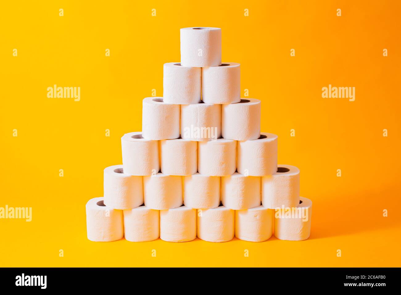 Abstract concept with toilet paper, infochart pyramid Stock Photo - Alamy
