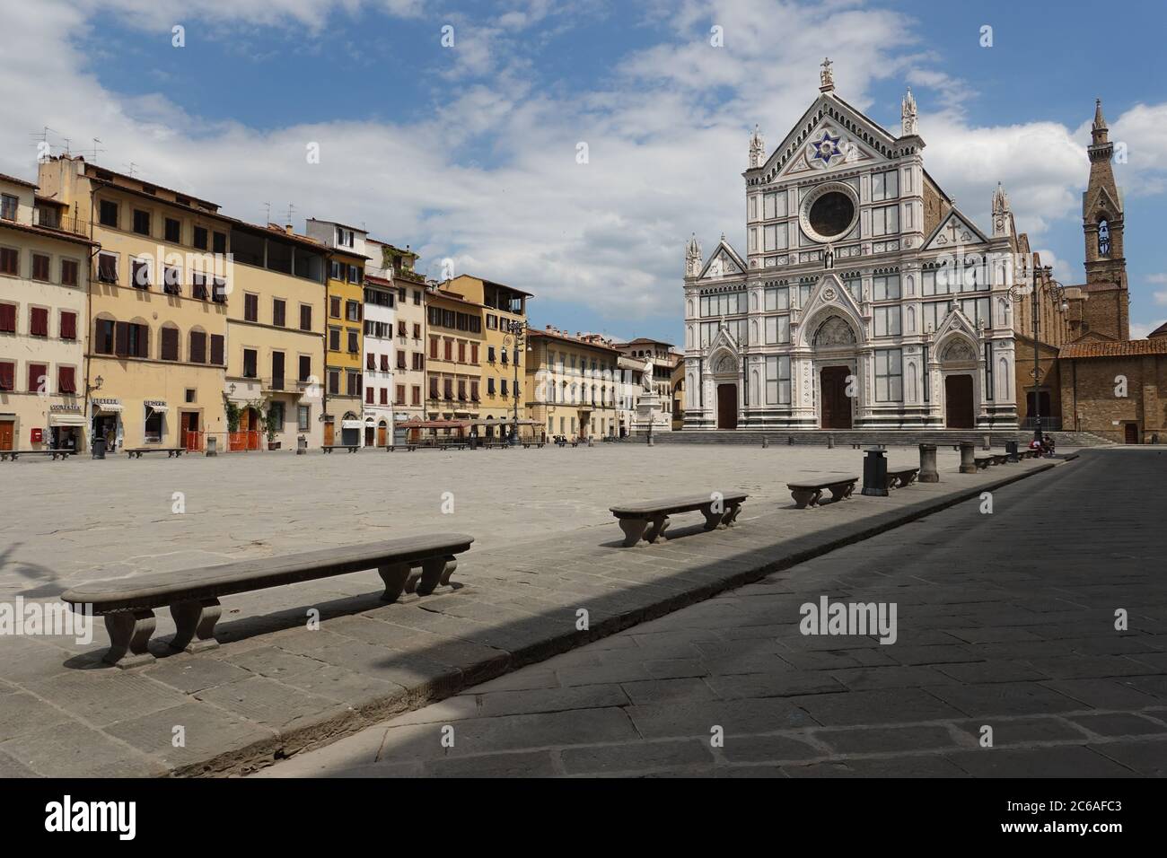 Florenz, Piazza di Santa Croce // Florence, Piazza di Santa Croce Stock ...