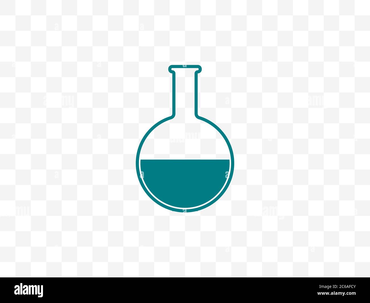 Biology, experiment, flask icon. Vector illustration, flat design Stock ...