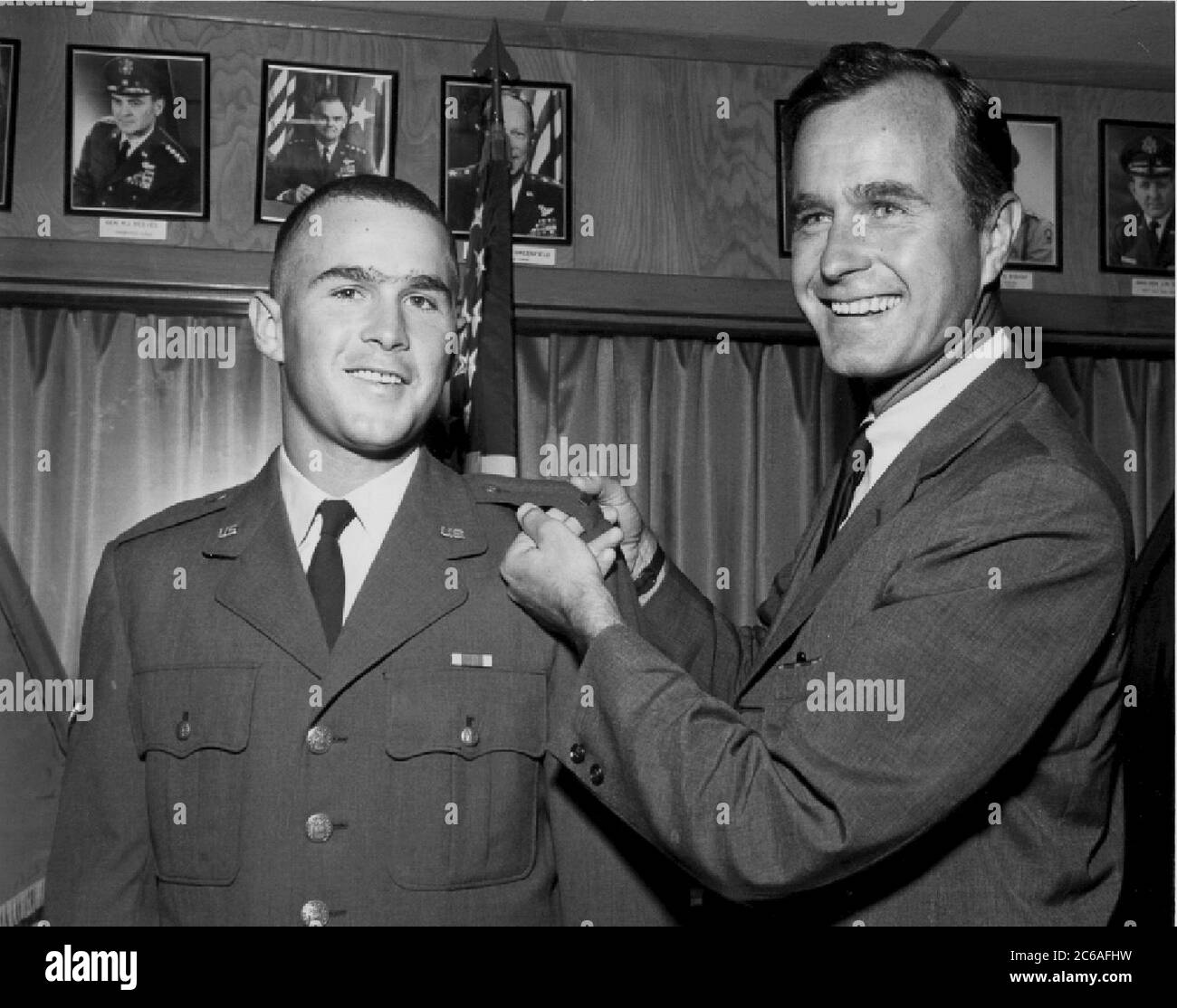 George W Bush Gets His Wings From His Father Then Congressman George