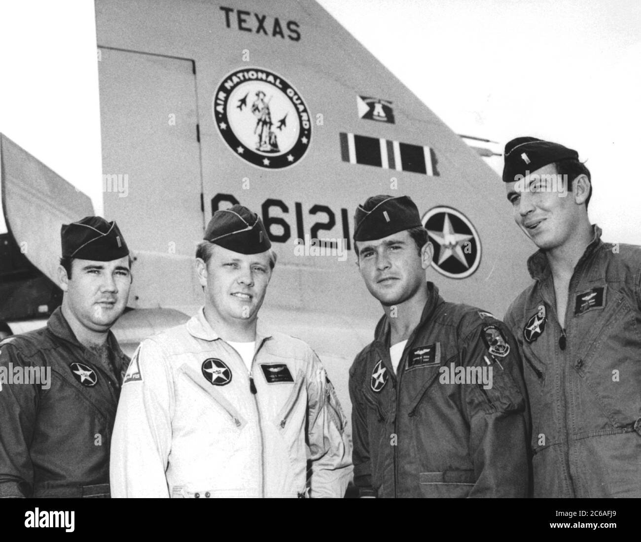 George W. Bush (second from right) in the 147th Fighter Interceptor ...