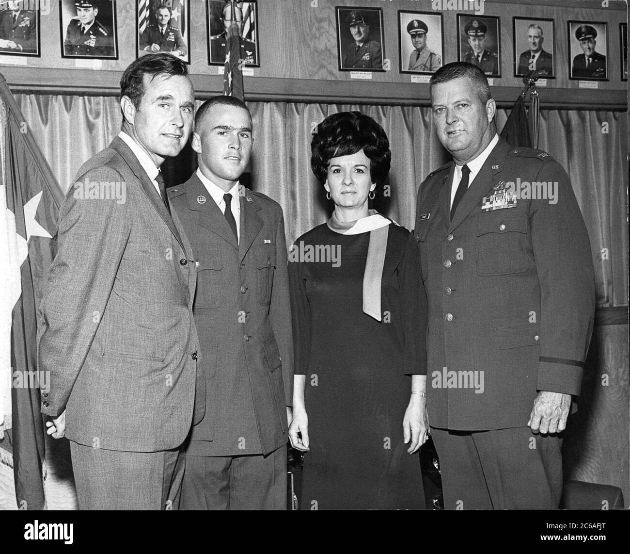 Congressman George H.W. Bush, left, stands with his son, George W. Bush ...
