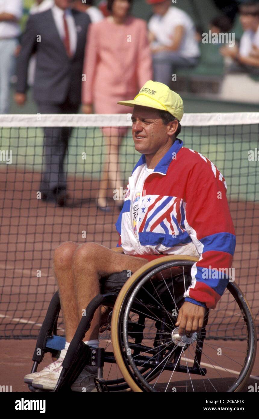 Barcelona Spain, September 1992: American Paralympian Randy Snow, a ...