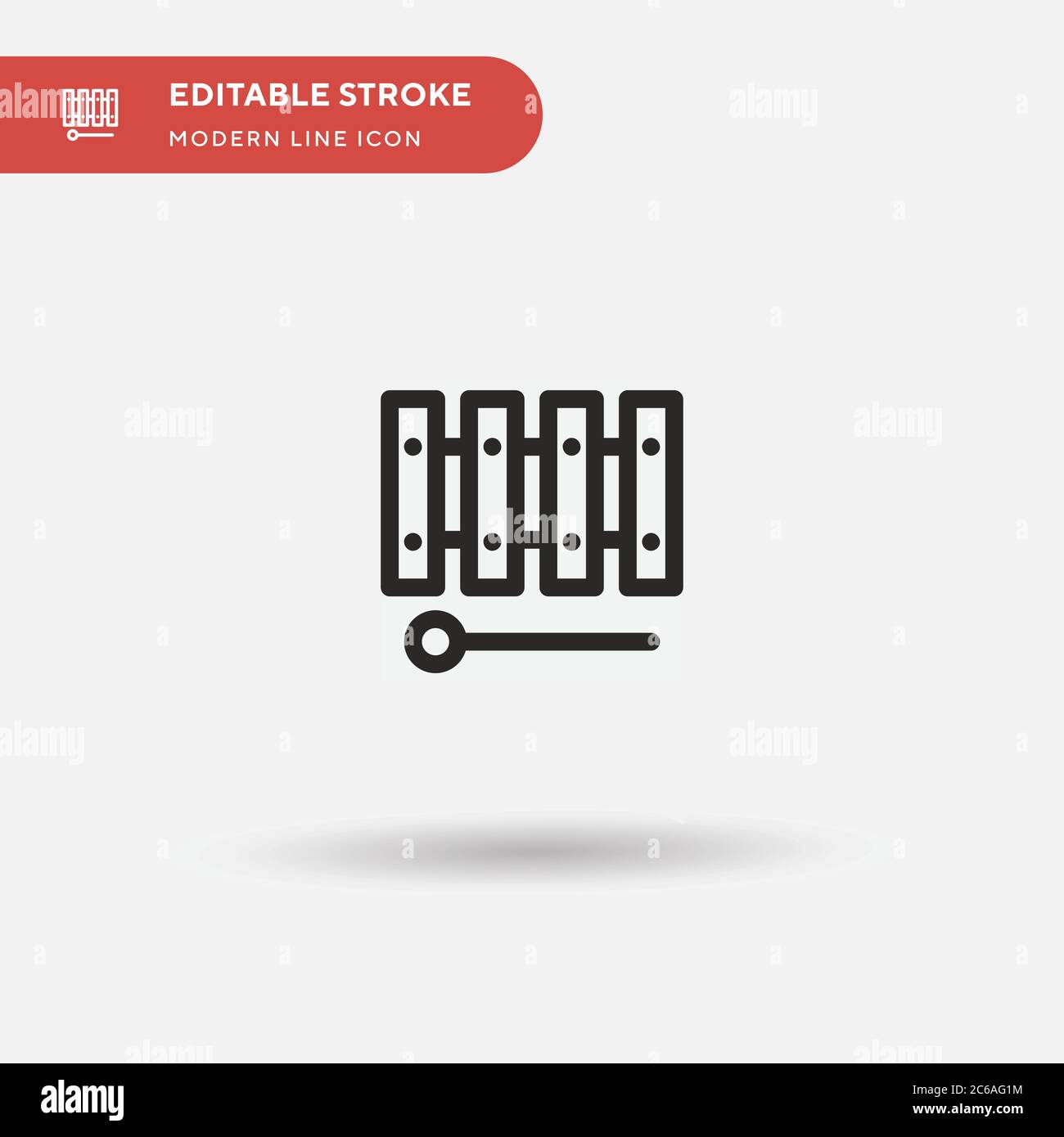 Xylophone Simple vector icon. Illustration symbol design template for ...