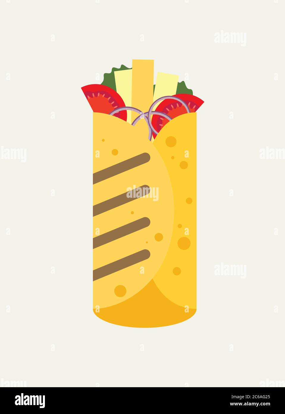 Flat design burrito icon Stock Vector Image & Art - Alamy