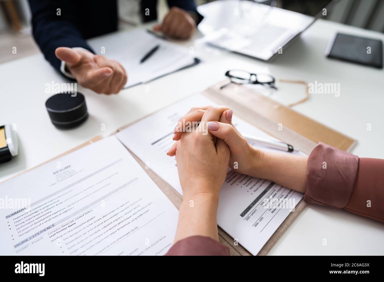 Together interview hi-res stock photography and images - Alamy
