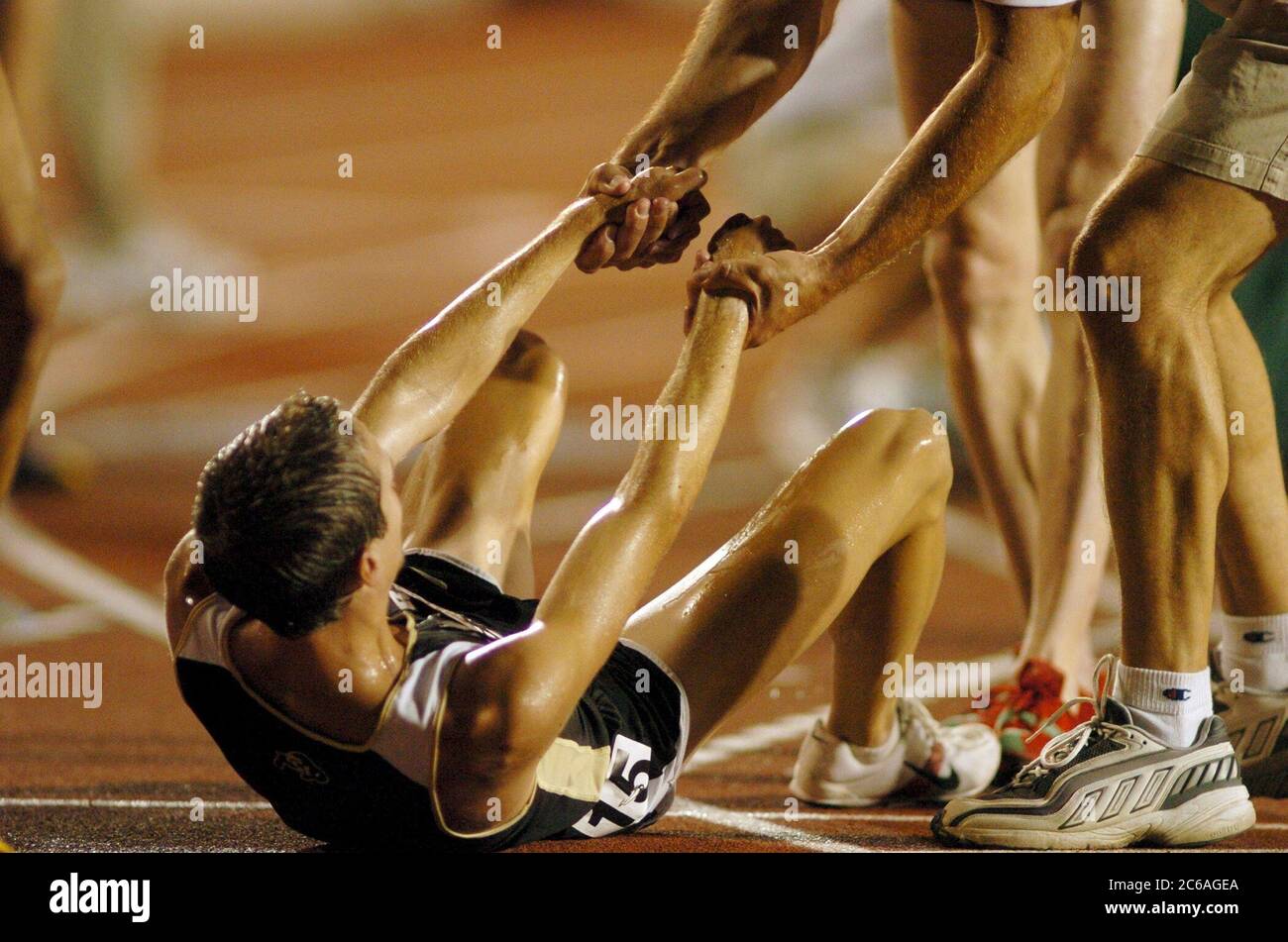 Austin Texas USA, June 2004: White male athlete who collapsed in ...