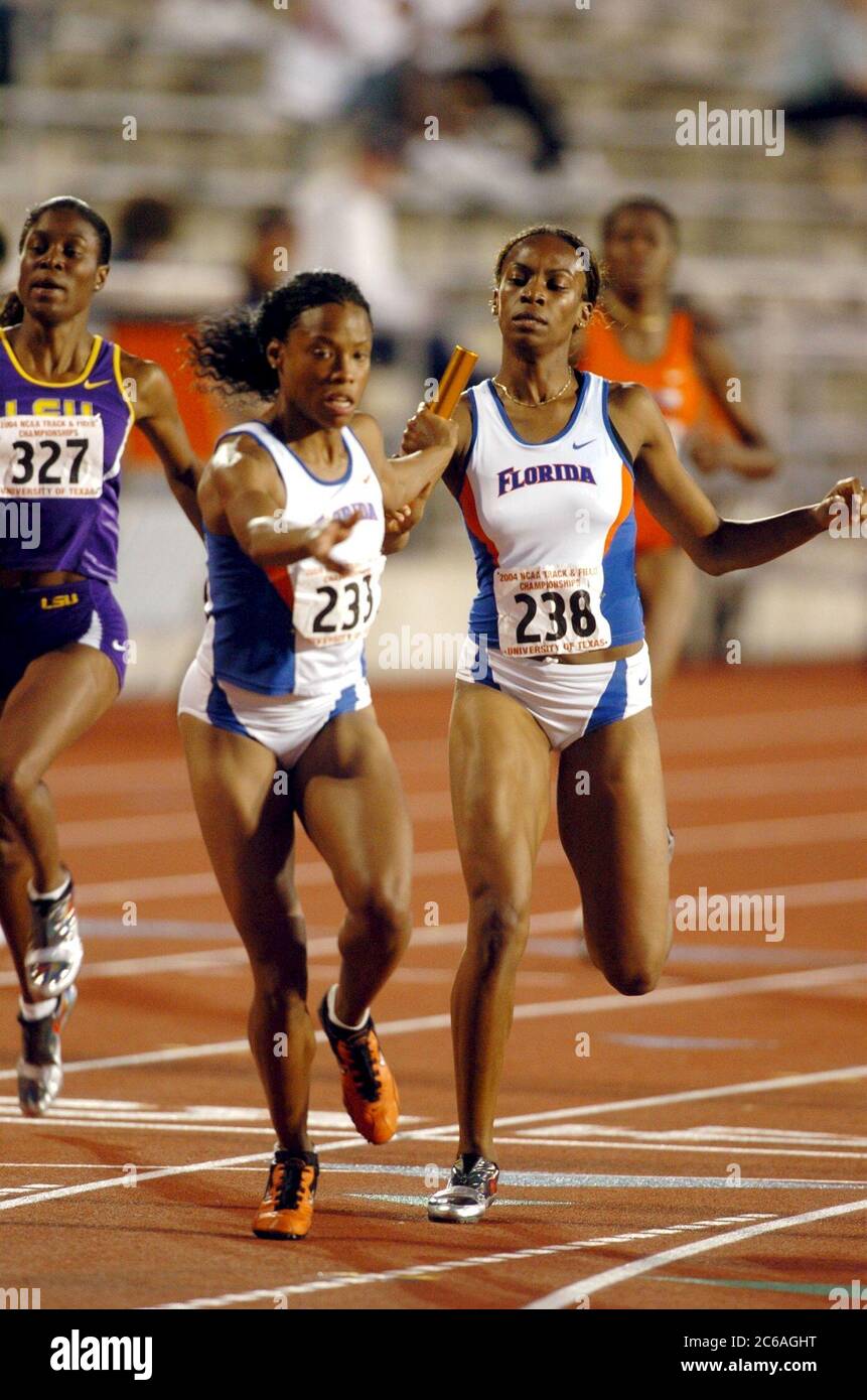 June, 2004 Austin, Texas USA: Female athletes from the University of ...
