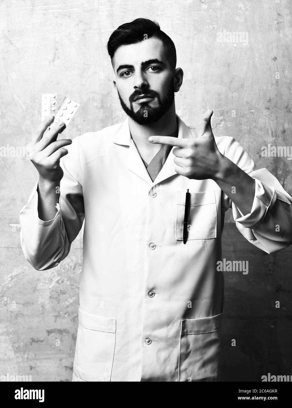 Stylish doctor Black and White Stock Photos & Images - Alamy