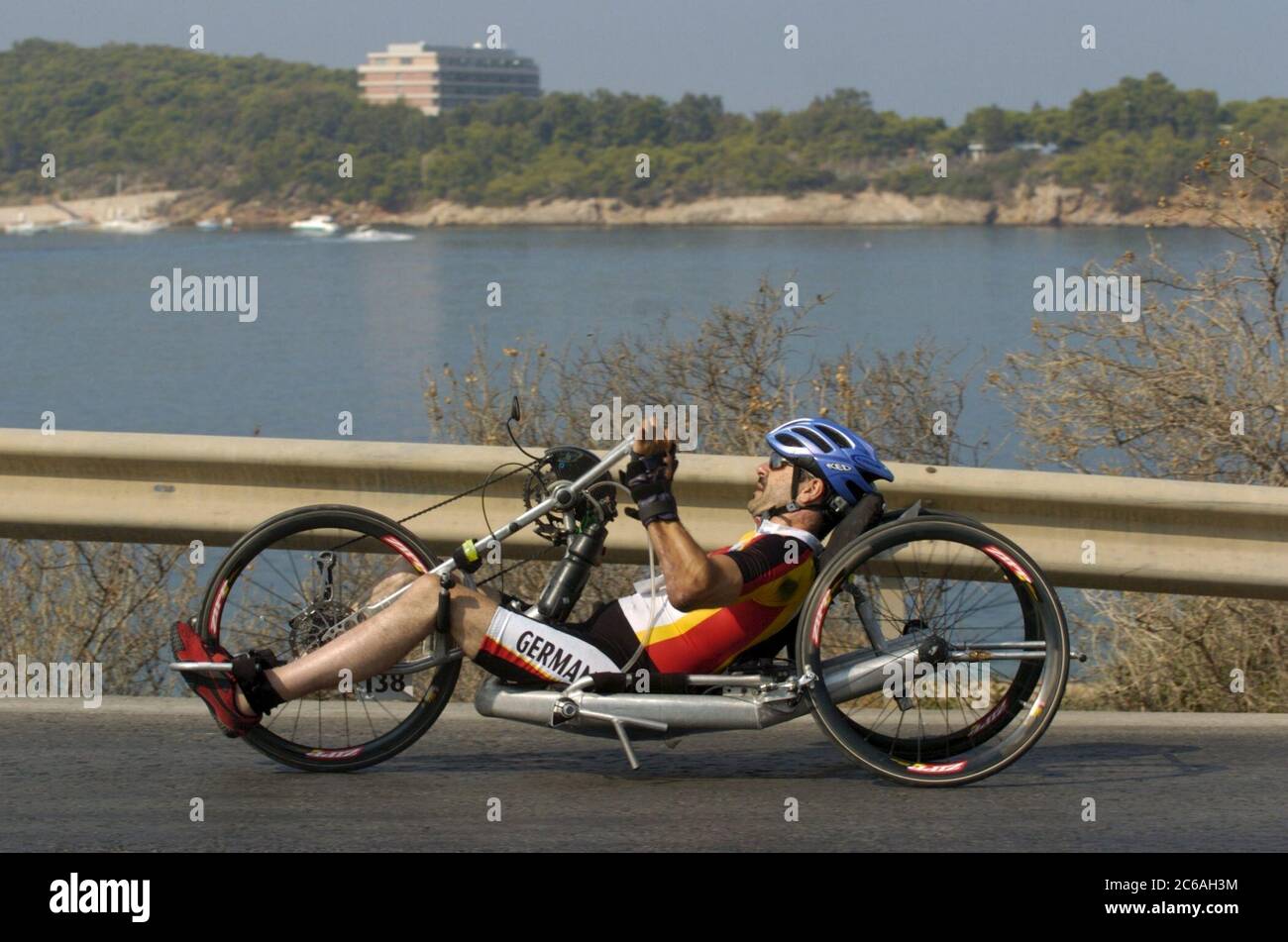 Athens, Greece 24SEP04: Germany's Andreas Kiemes competing in the men's ...