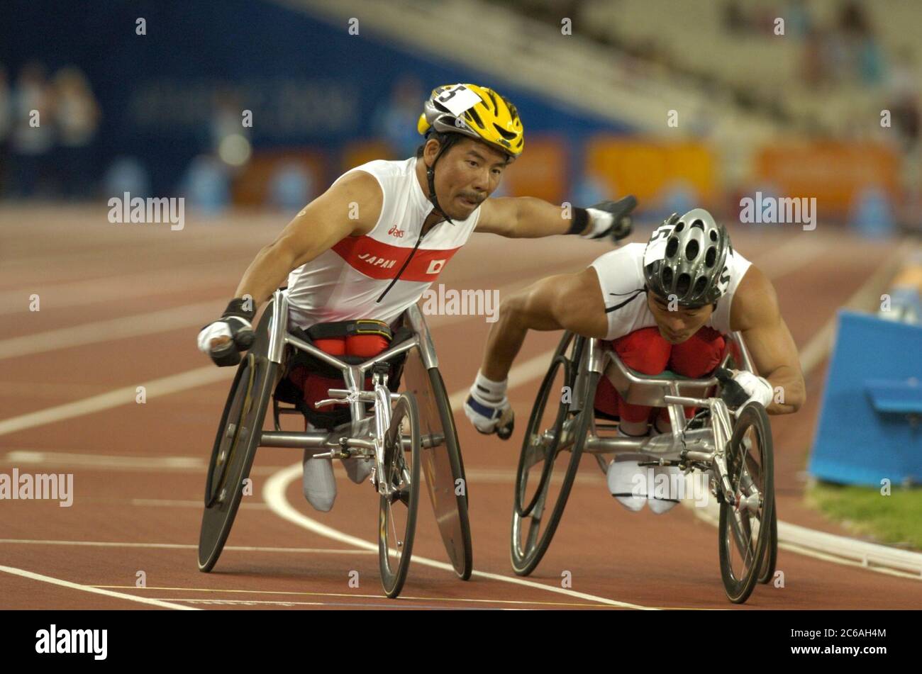 Athens, Greece 24SEP04: Japan's 4X400-meter wheelchair relay team ...
