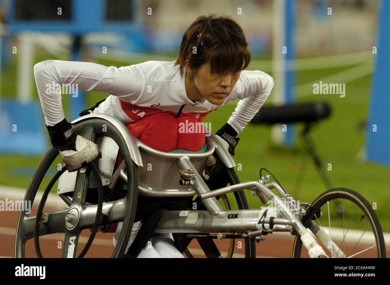 Athens, Greece 24SEP04: Paralympic Games Miki Yoda of Japan awaits the ...