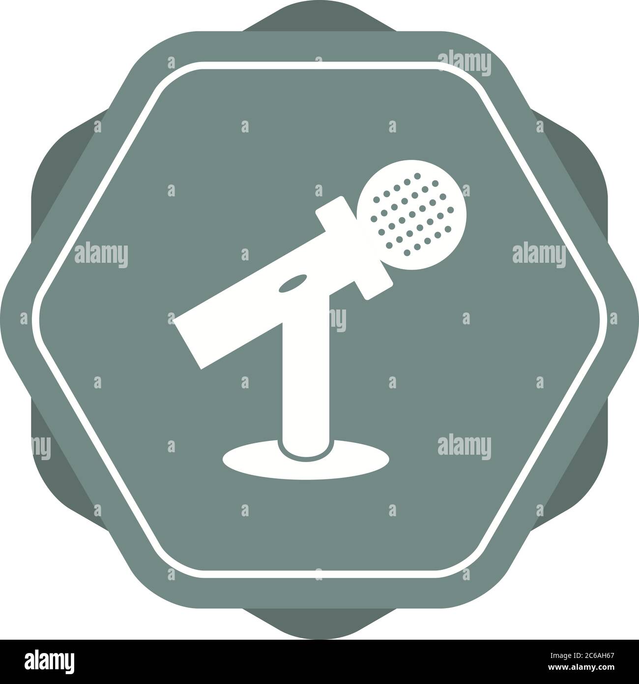 Unique Mic ON Stand Vector Glyph Icon Stock Vector Image & Art - Alamy