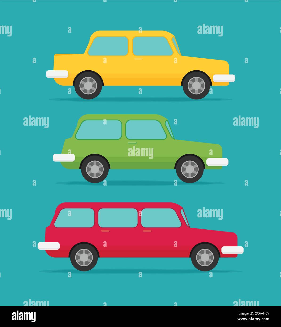 set of cars, vector flat style Stock Vector Image & Art - Alamy