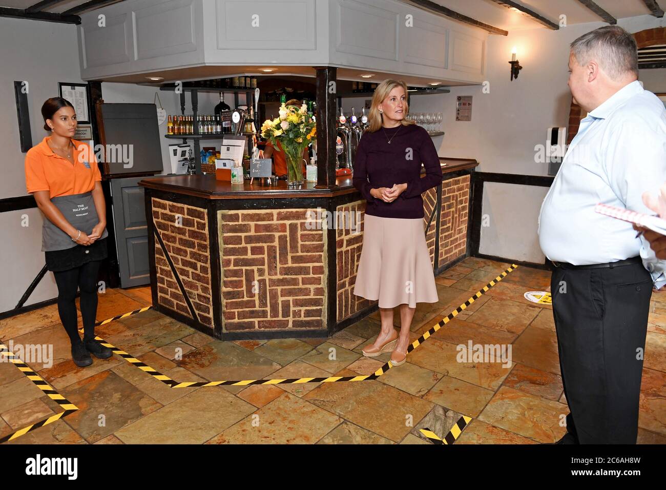 The Countess of Wessex speaks to employees and Conrad Sturt during her ...