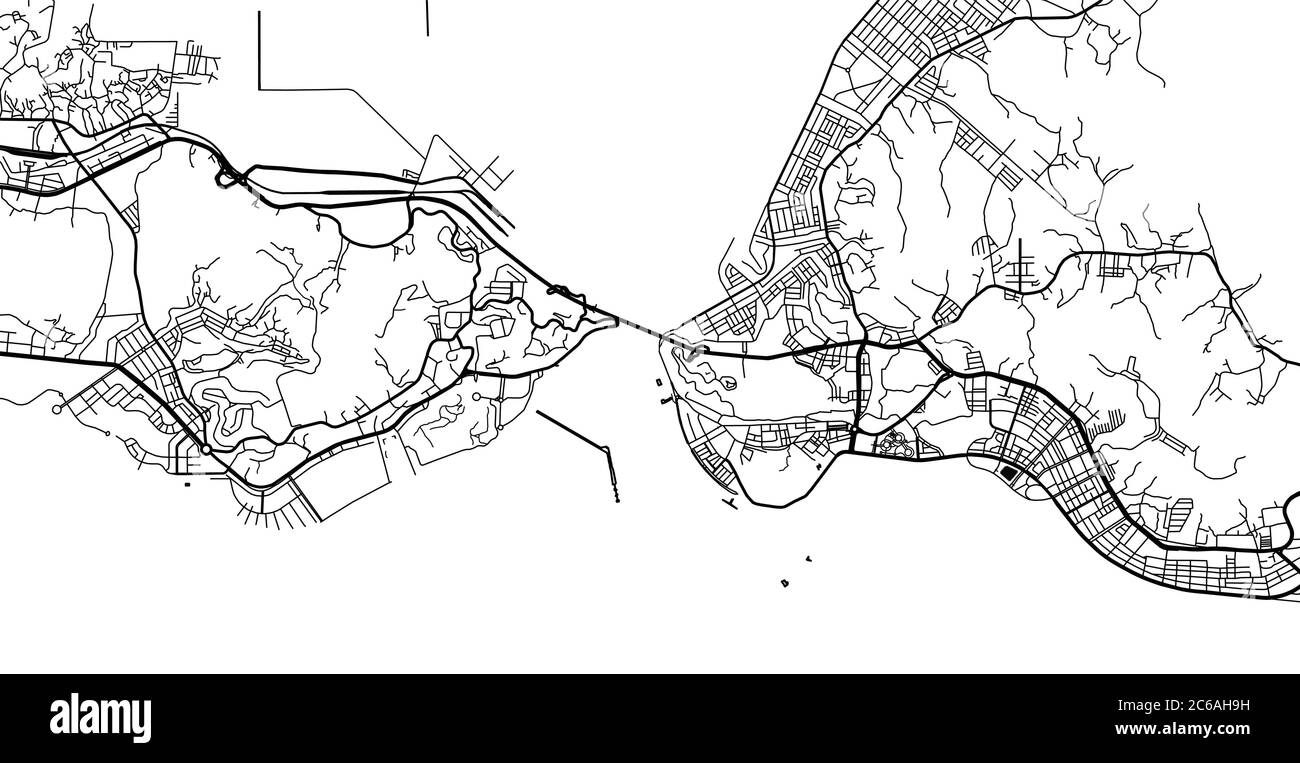 Urban vector city map of Ha Long, Vietnam Stock Vector Image & Art - Alamy