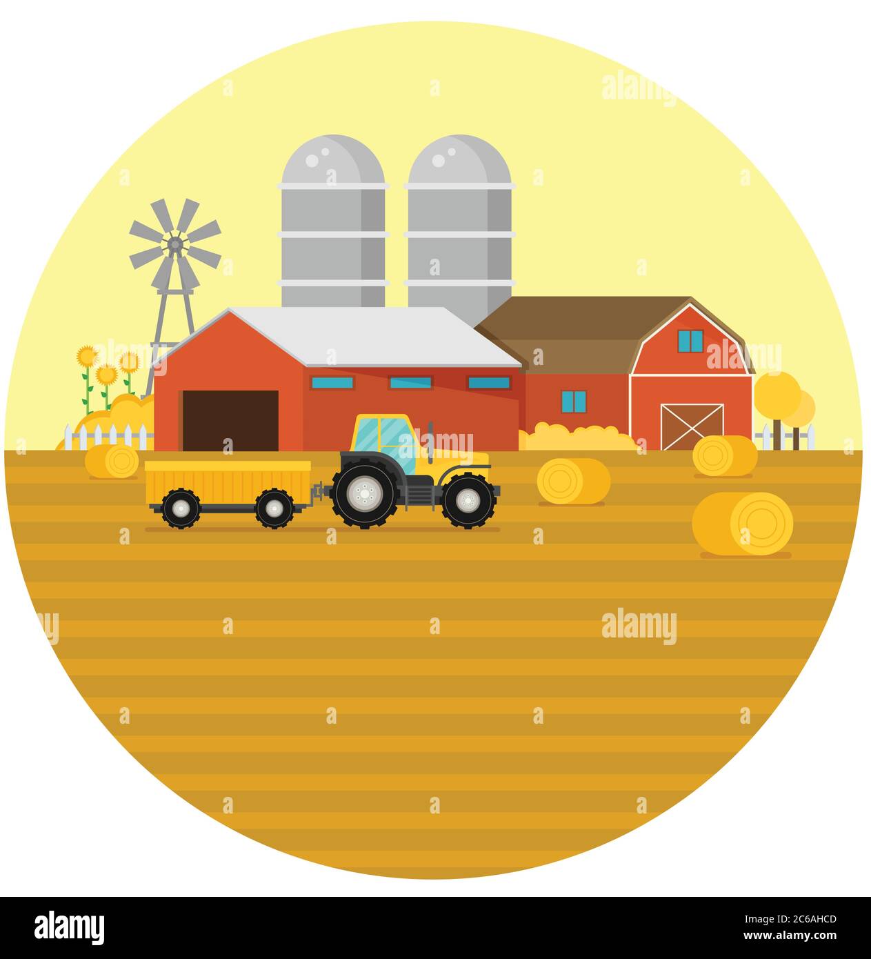 Farm flat vector element Stock Vector Image & Art - Alamy