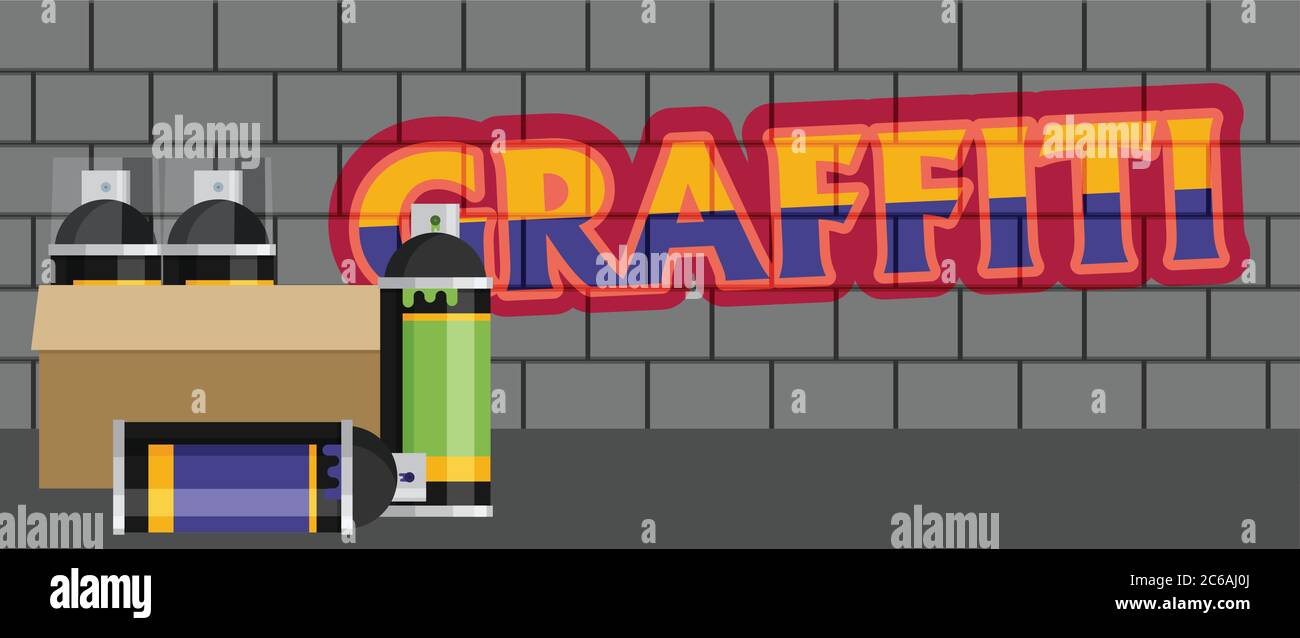 Creative, graffiti flat style vector Stock Vector Image & Art - Alamy