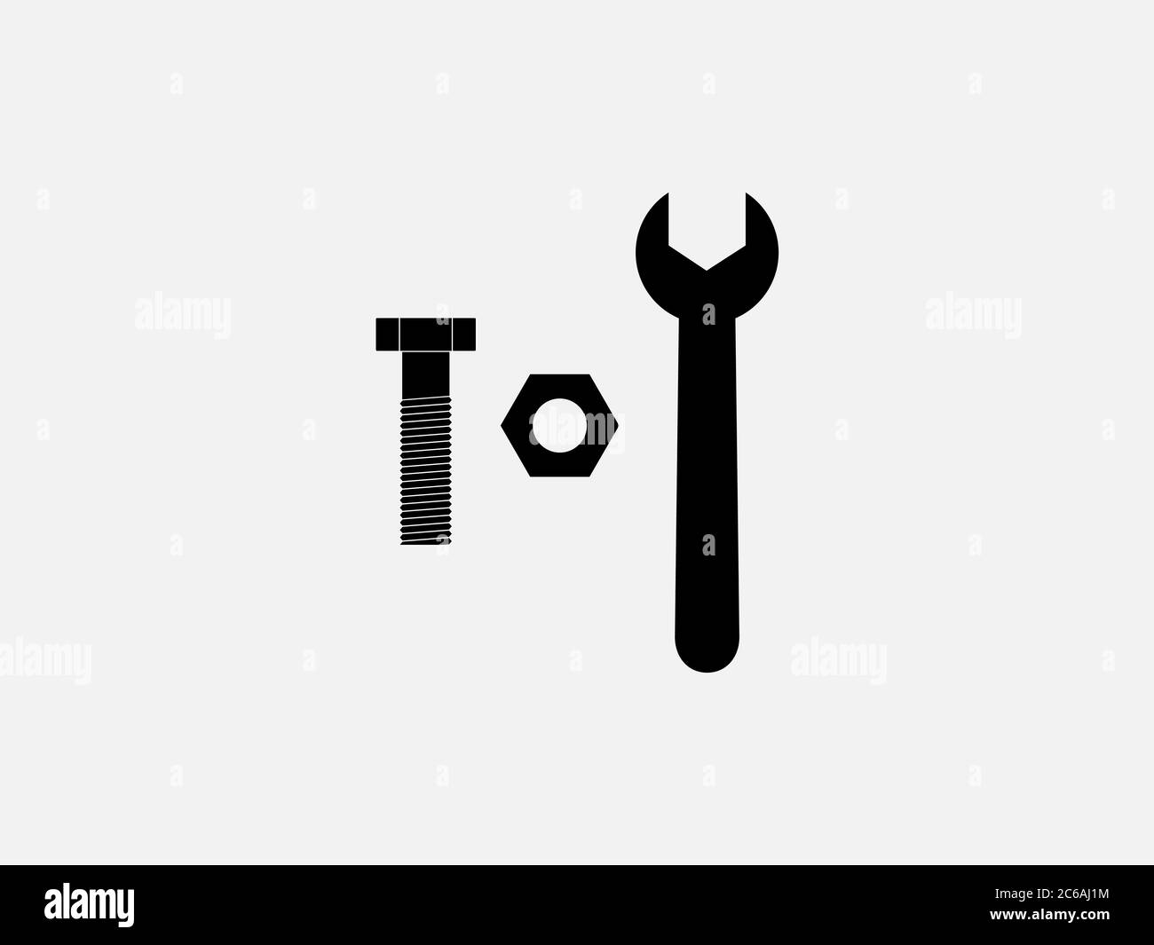 Wrench, nuts, bolts icon. Vector illustration, flat design Stock Vector ...