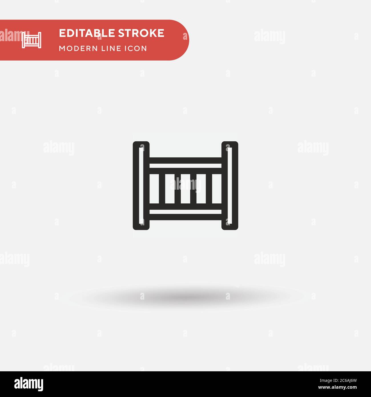 Cradle Simple vector icon. Illustration symbol design template for web ...