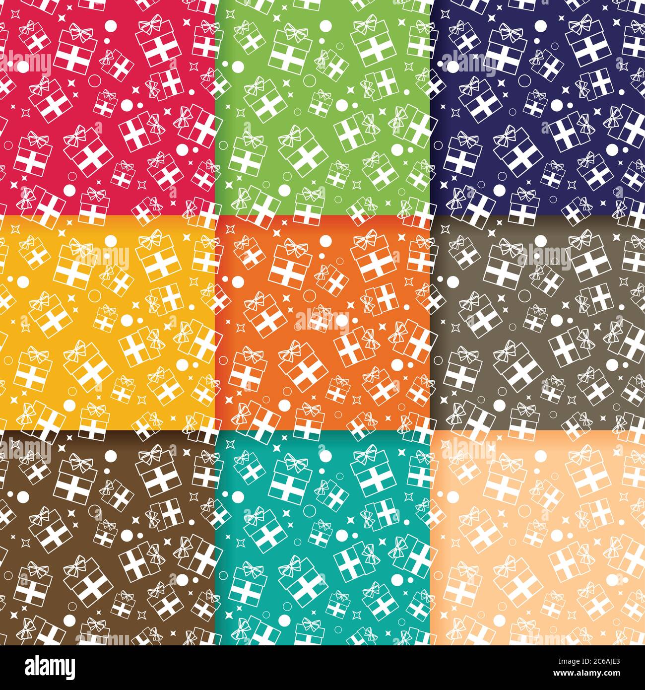 Yellow orange gift boxes Stock Vector Images - Alamy