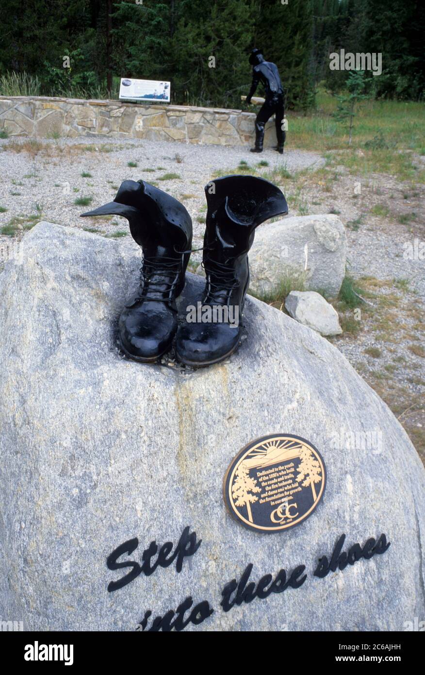 Camp Growden CCC (Civilian Conservation Corps) monument, Colville ...