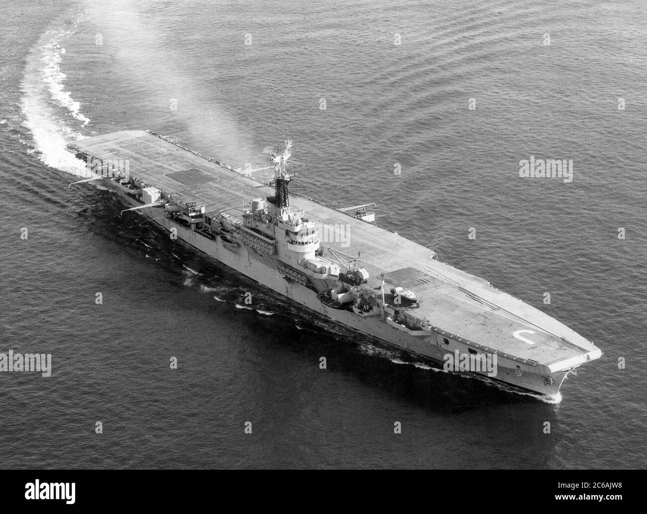 HMS Warrior a Colossus class, British Light Fleet Carrier, of the ...