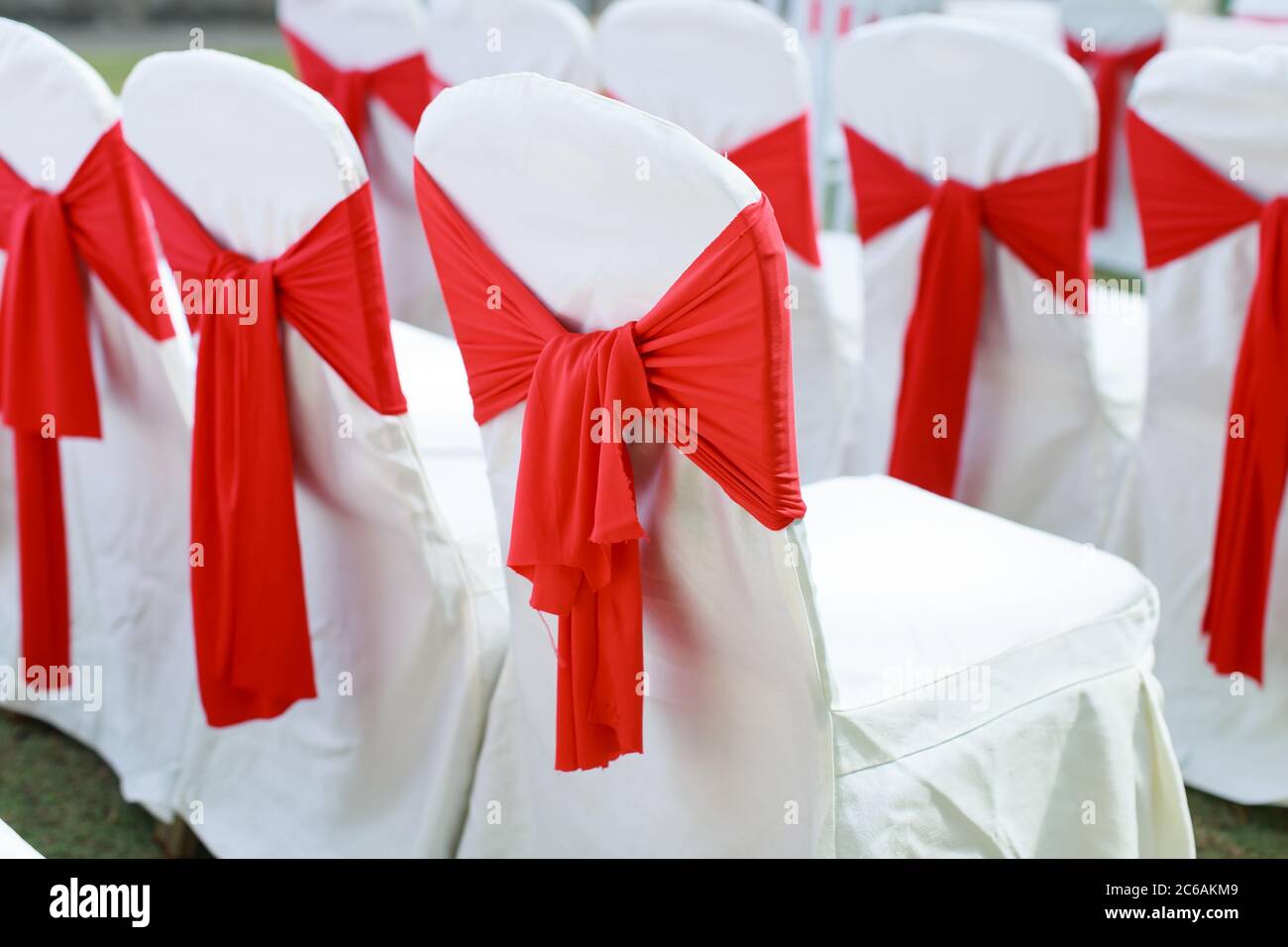 Beautiful chairs decoration ribbon bow hi-res stock photography and ...
