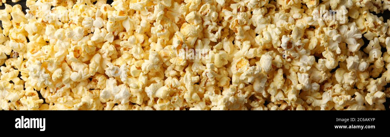 Tasty popcorn, top view. Food for watching cinema Stock Photo - Alamy