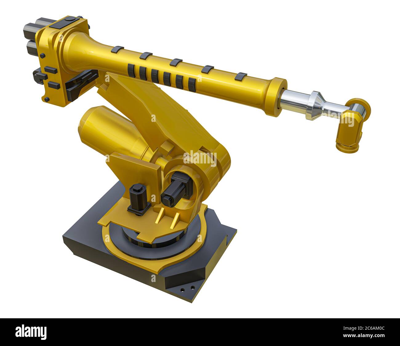 Yellow robot arm for industry Stock Photo - Alamy