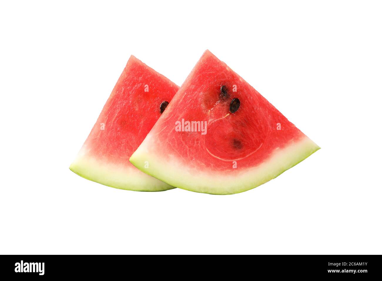 Fresh watermelon slices isolated on white background. Summer fruit ...