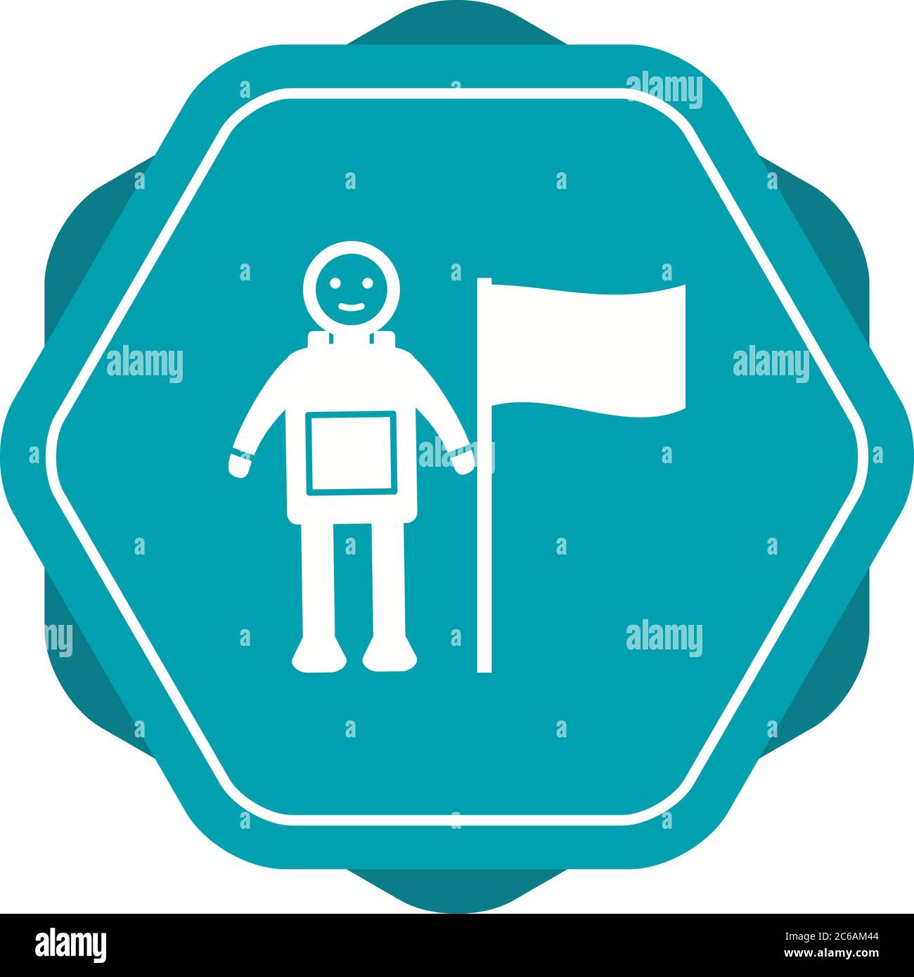 Unique Man With Flag Vector Glyph Icon Stock Vector Image & Art - Alamy