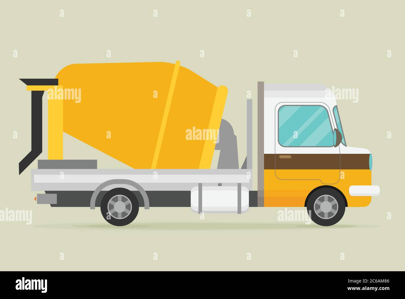 Builder mixing Stock Vector Images - Alamy