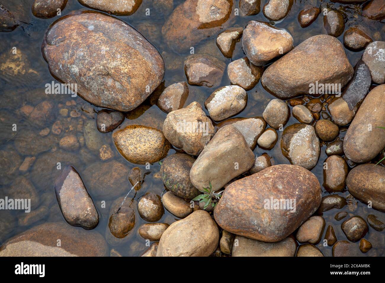 Top view photography of river rocks captured at the El Valle river in ...
