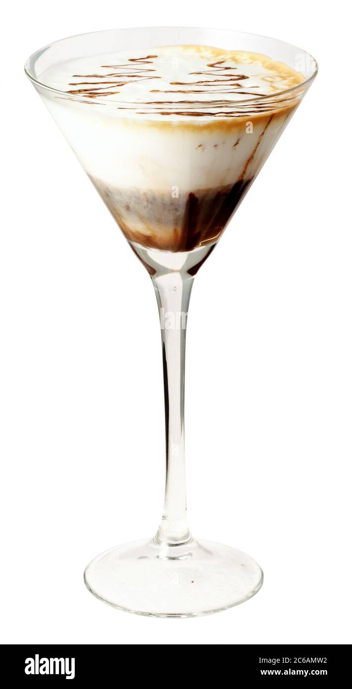 Coffee cocktail in glass #11 (with clipping path for easy background ...