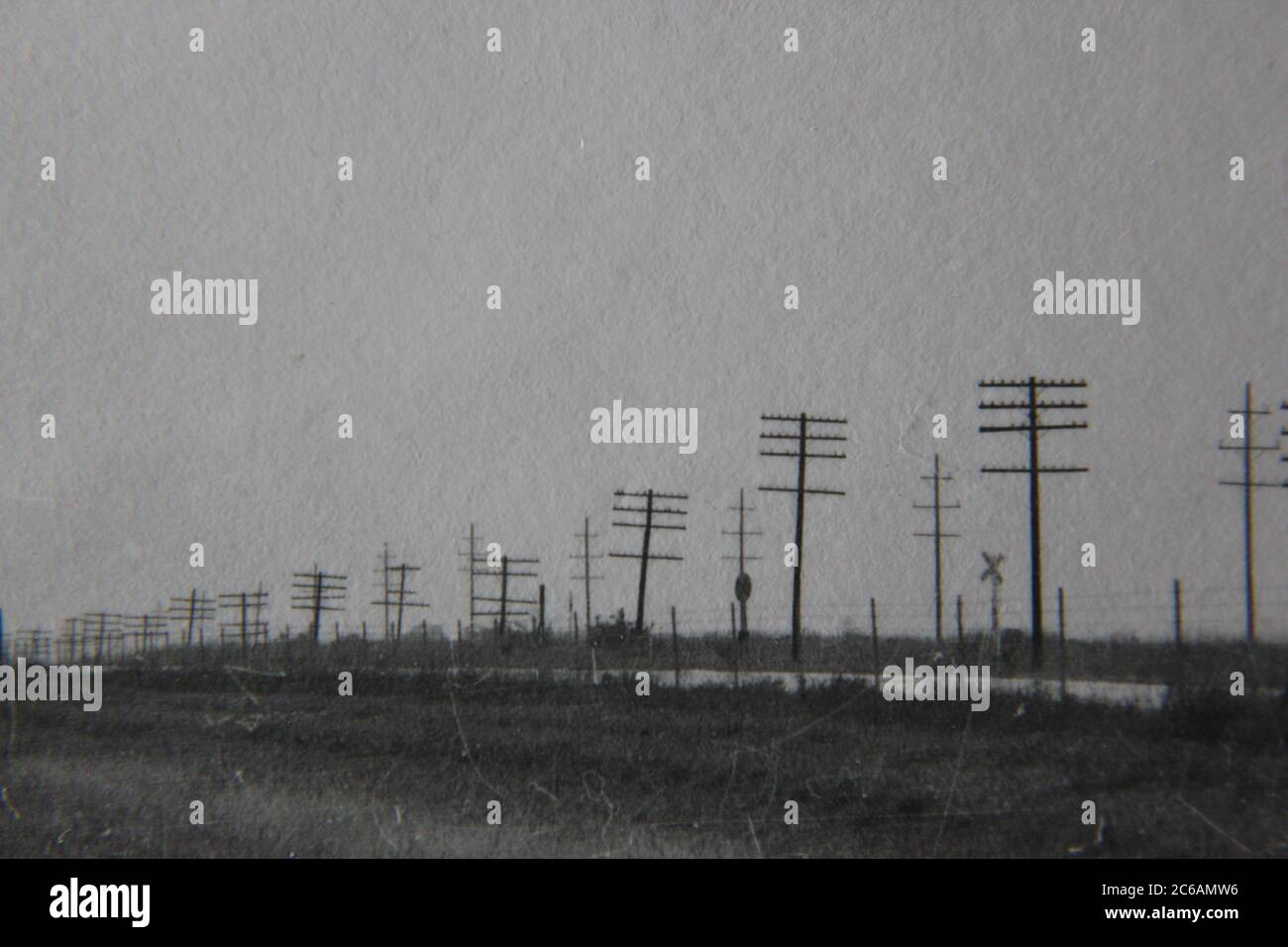Fine 70s vintage black and white lifestyle photography of utility poles ...