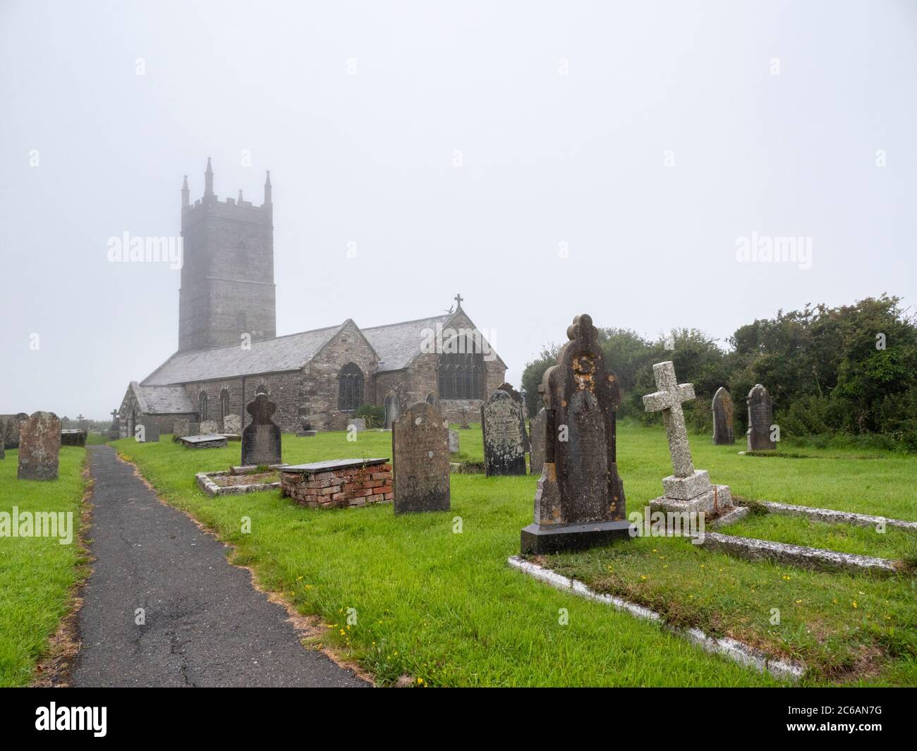 St Eval, Cornwall, UK. 8th July, 2020. The church of St Eval is ...