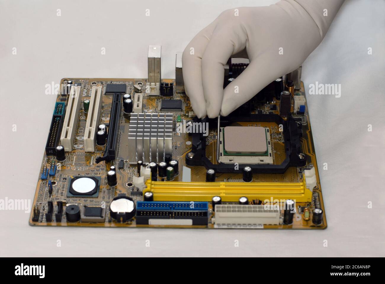 installing Central processor Stock Photo - Alamy