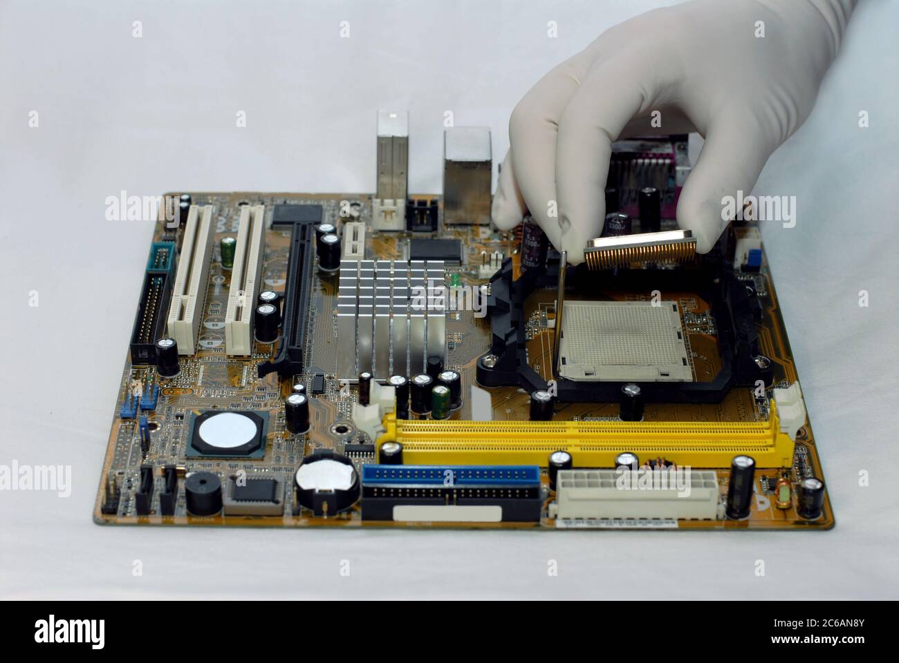 installing Central processor Stock Photo - Alamy