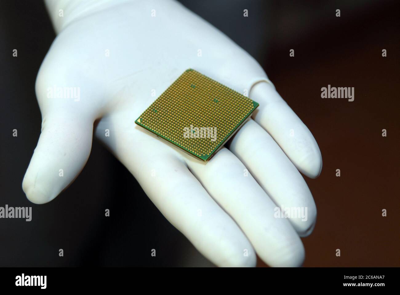 CPU in hand Stock Photo - Alamy