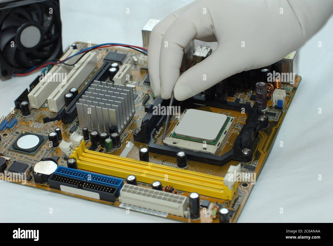 installing Central processor Stock Photo - Alamy