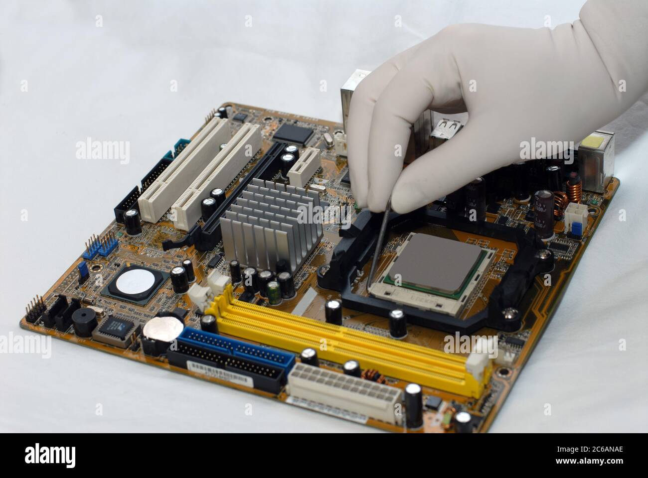 installing Central processor Stock Photo - Alamy