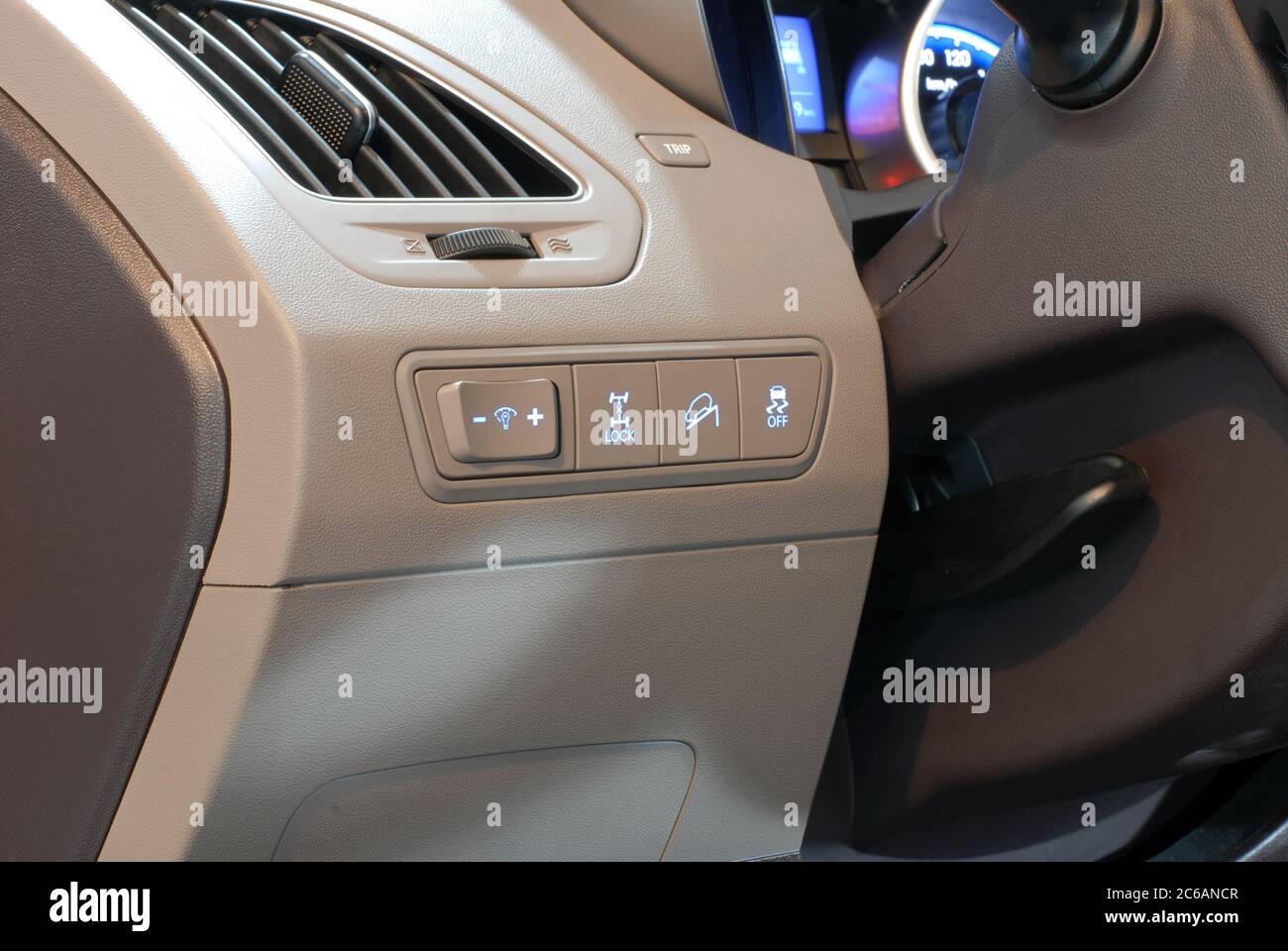 panel with buttons on the control panel of car Stock Photo - Alamy