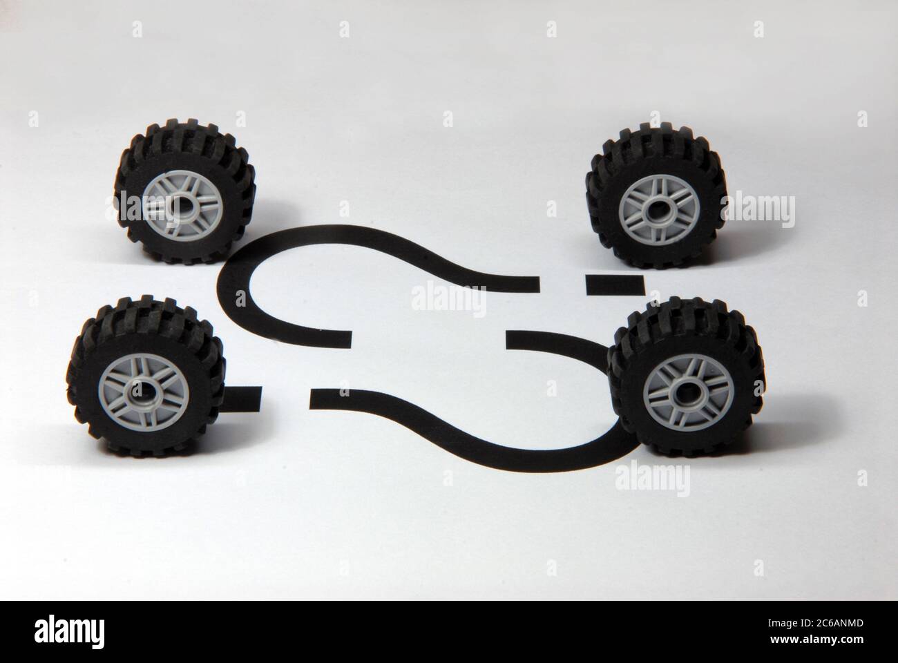 4 wheels and a questionnaire, Choice of car Stock Photo - Alamy
