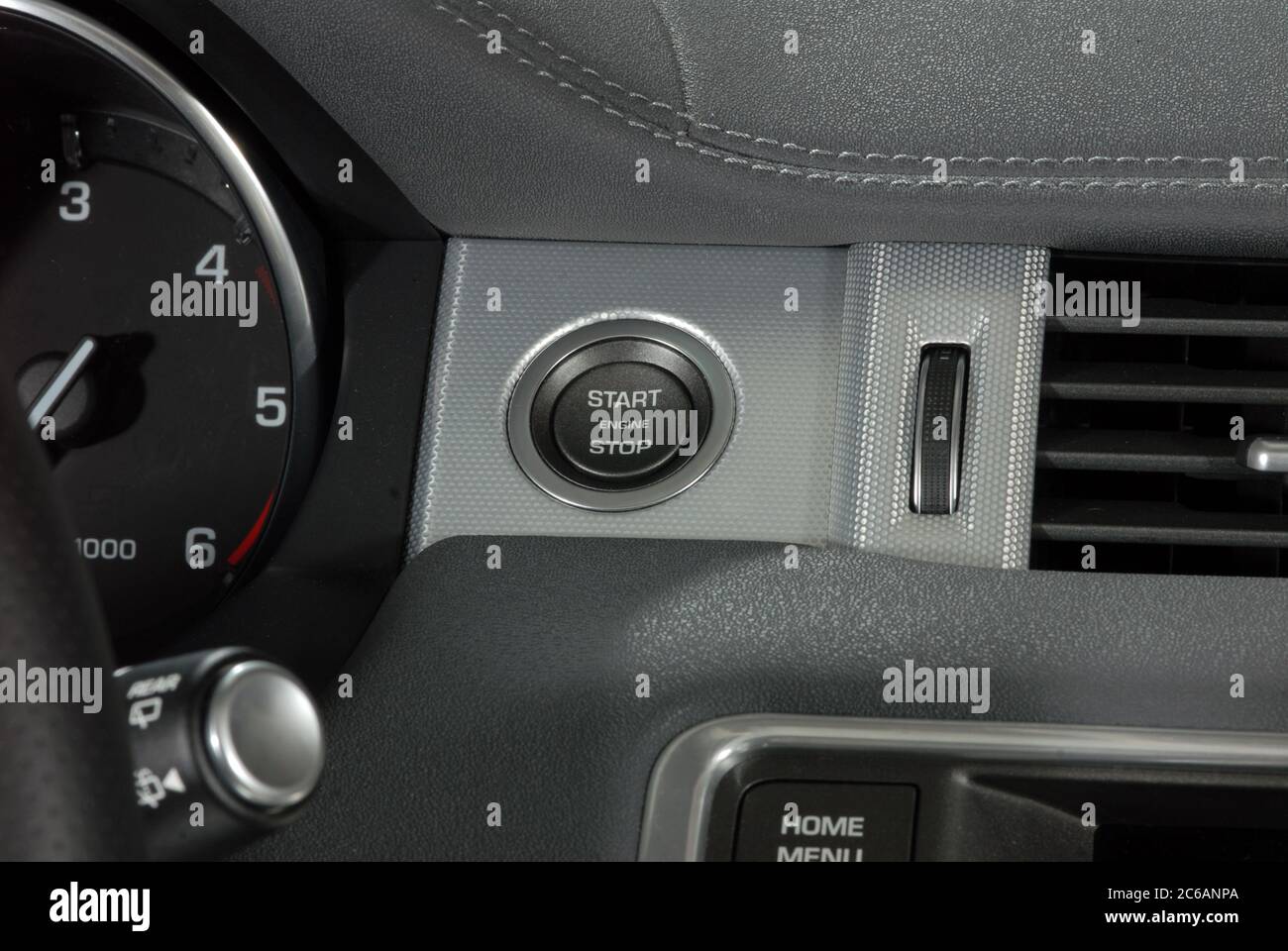 Car engine start and stop button inside Stock Photo - Alamy