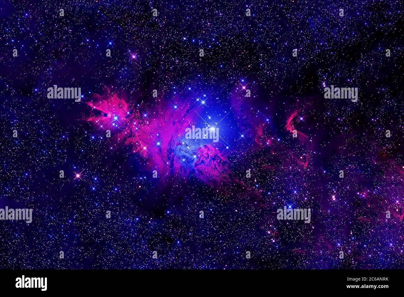 Blue galaxy with stars. Elements of this image were furnished by NASA ...