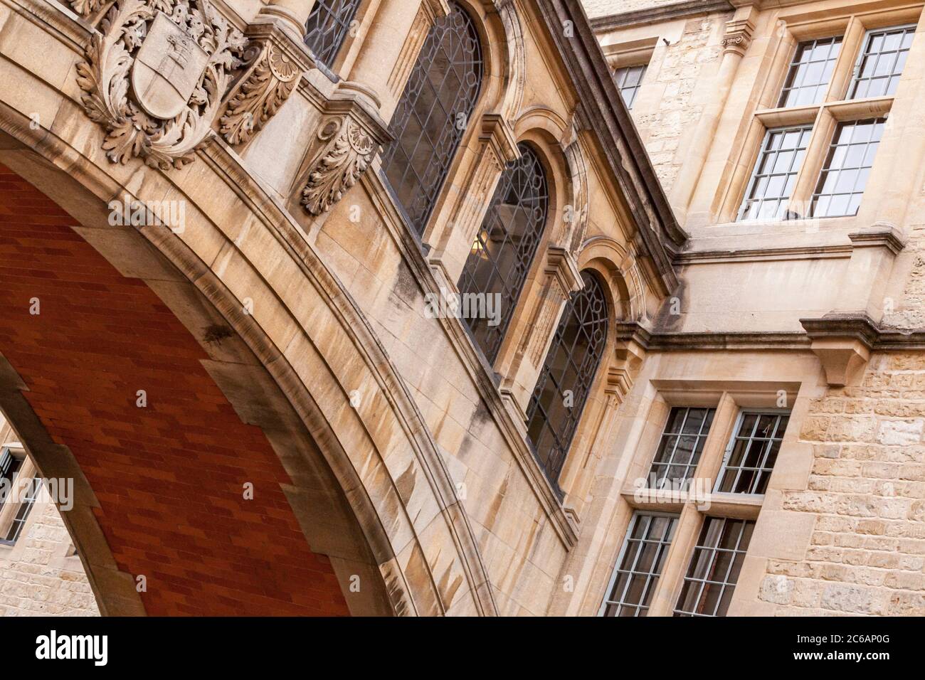 Architectural detail of the Bridge of Sighs in Oxford, formally known ...
